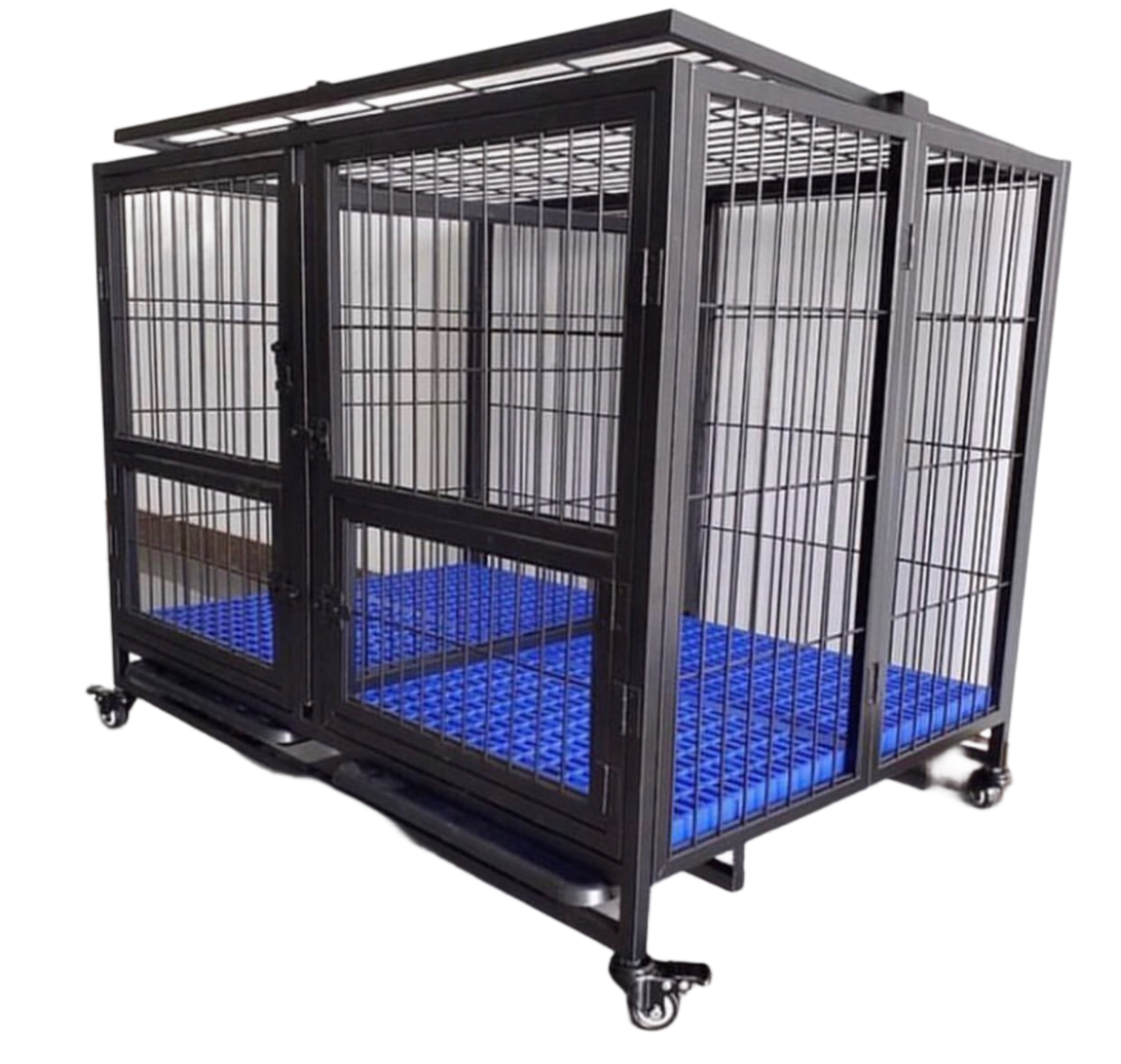 43”in iron double door cage & Floors *FREE SHIPPING* – Eterna Animal